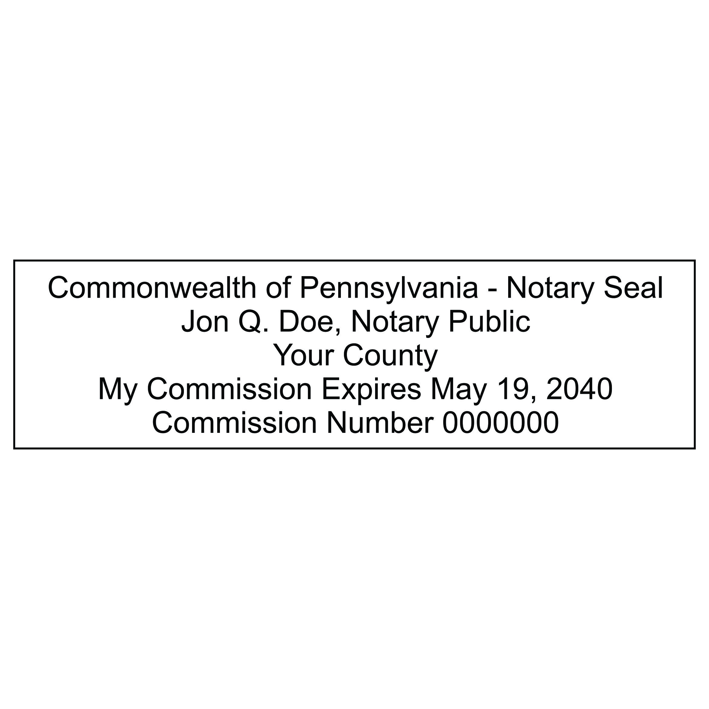 PENNSYLVANIA Notary Stamp Winmark Stamp Sign Stamps And Signs