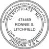ARIZONA Pre-inked Registered Professional Engineer Stamp - Winmark ...