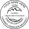 COLORADO Pre-inked Licensed Landscape Architect Stamp - Winmark Stamp ...