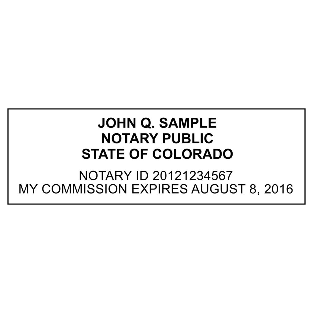 COLORADO Notary Stamp - Winmark Stamp & Sign - Stamps and Signs