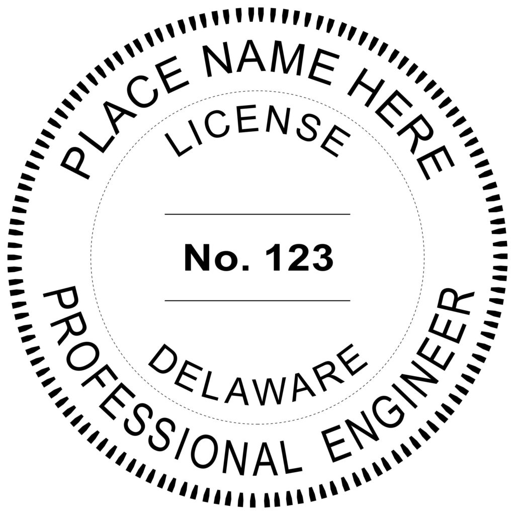 DELAWARE Pre-inked Professional Engineer Stamp - Winmark Stamp & Sign ...