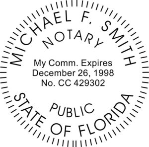 FLORIDA Notary Stamp - Winmark Stamp & Sign - Stamps and Signs