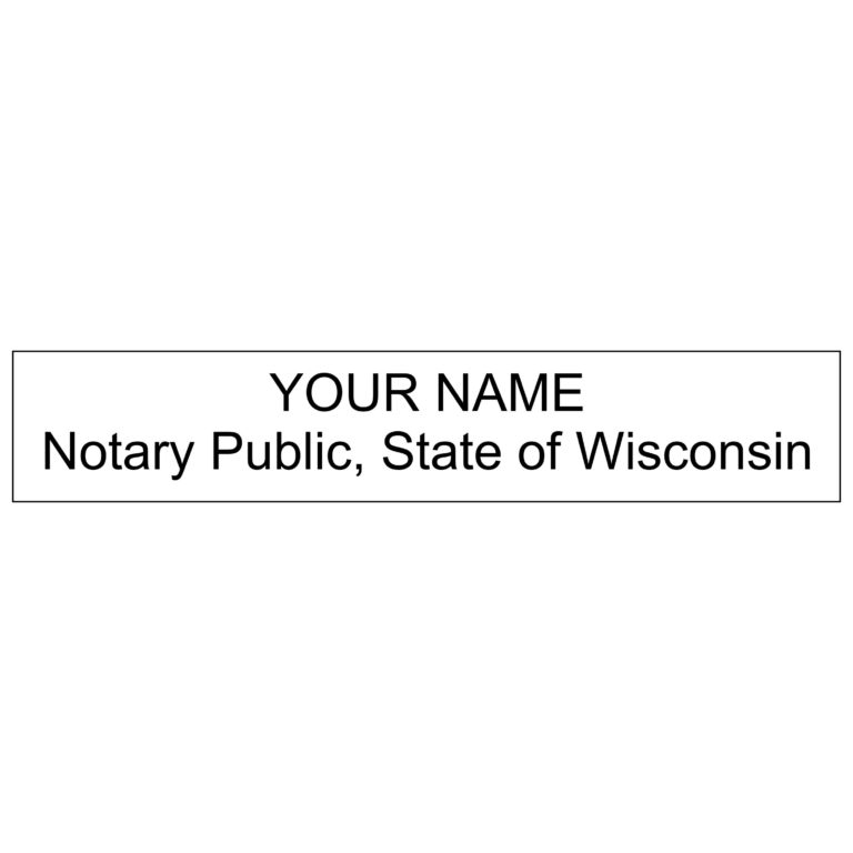 WISCONSIN Notary Stamp - Winmark Stamp & Sign - Stamps and Signs