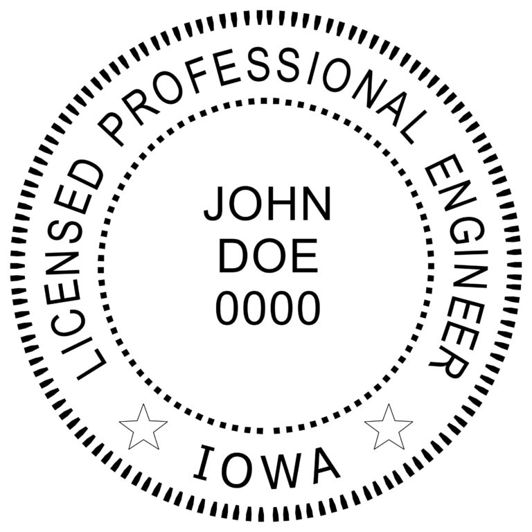 IOWA Trodat Self-inking Licensed Professional Engineer Stamp - Winmark ...
