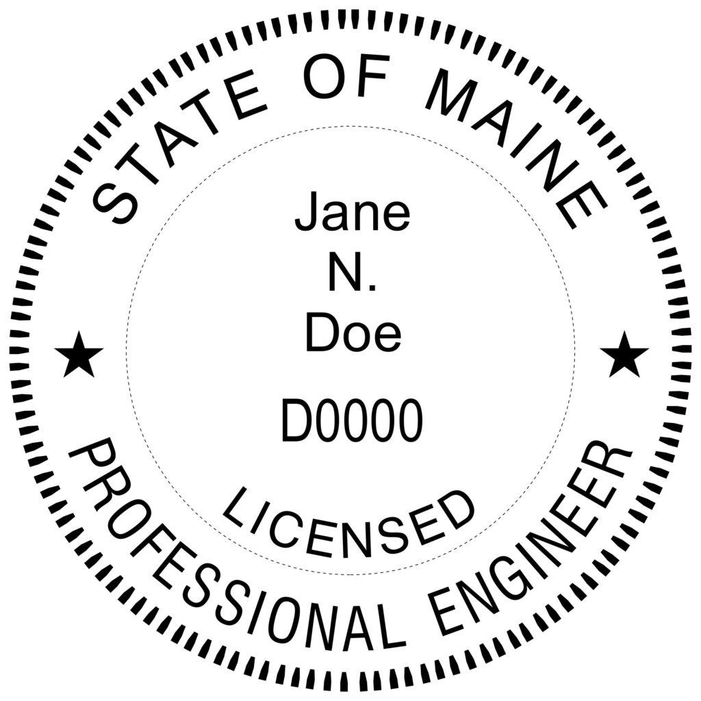 MAINE Pre-inked Licensed Professional Engineer Stamp - Winmark Stamp ...