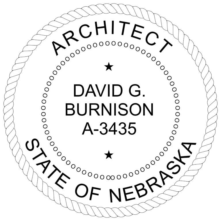 NEBRASKA Trodat Self-inking Architect Stamp - Winmark Stamp & Sign ...