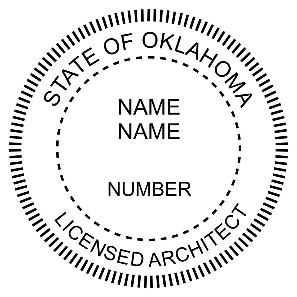 OKLAHOMA Trodat Self-inking Licensed Architect Stamp - Winmark Stamp ...