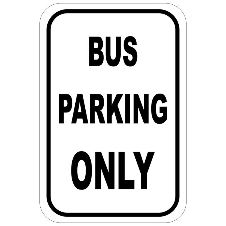 Bus Parking Only aluminum sign - Winmark Stamp & Sign - Stamps and Signs