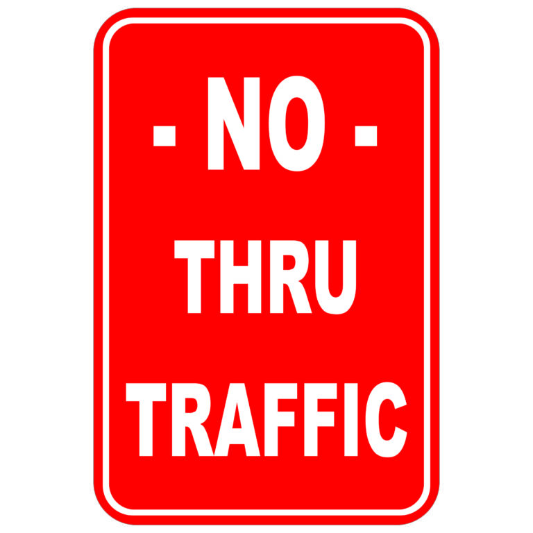 No Thru Traffic aluminum sign - Winmark Stamp & Sign - Stamps and Signs