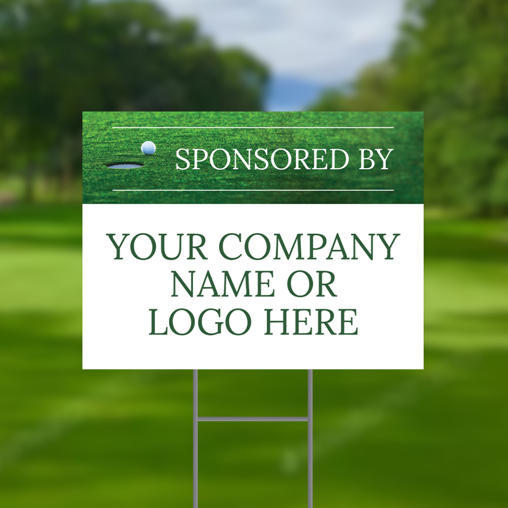 Sponsored By Golf Tournament Signs Design #2 - Winmark Stamp & Sign ...
