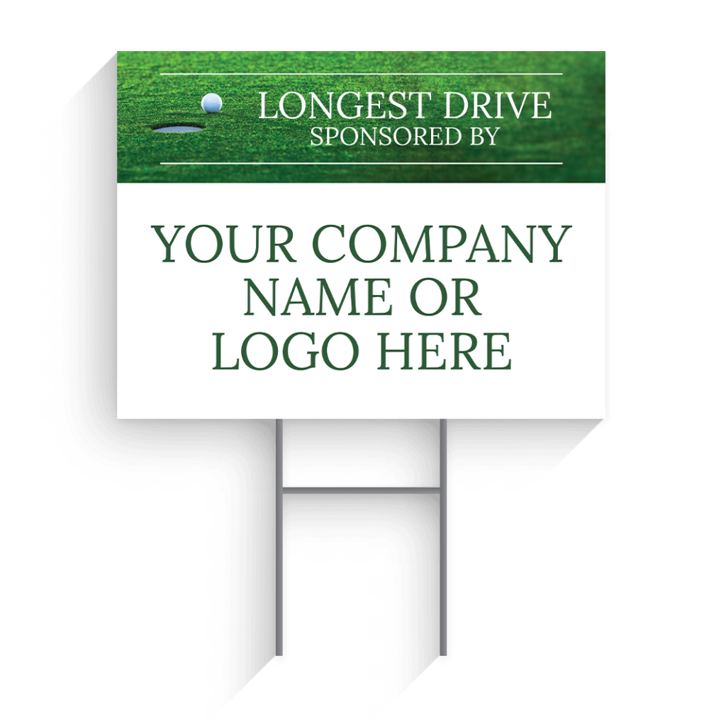 Longest Drive Sponsor Golf Tournament Signs Design #2 - Winmark Stamp ...