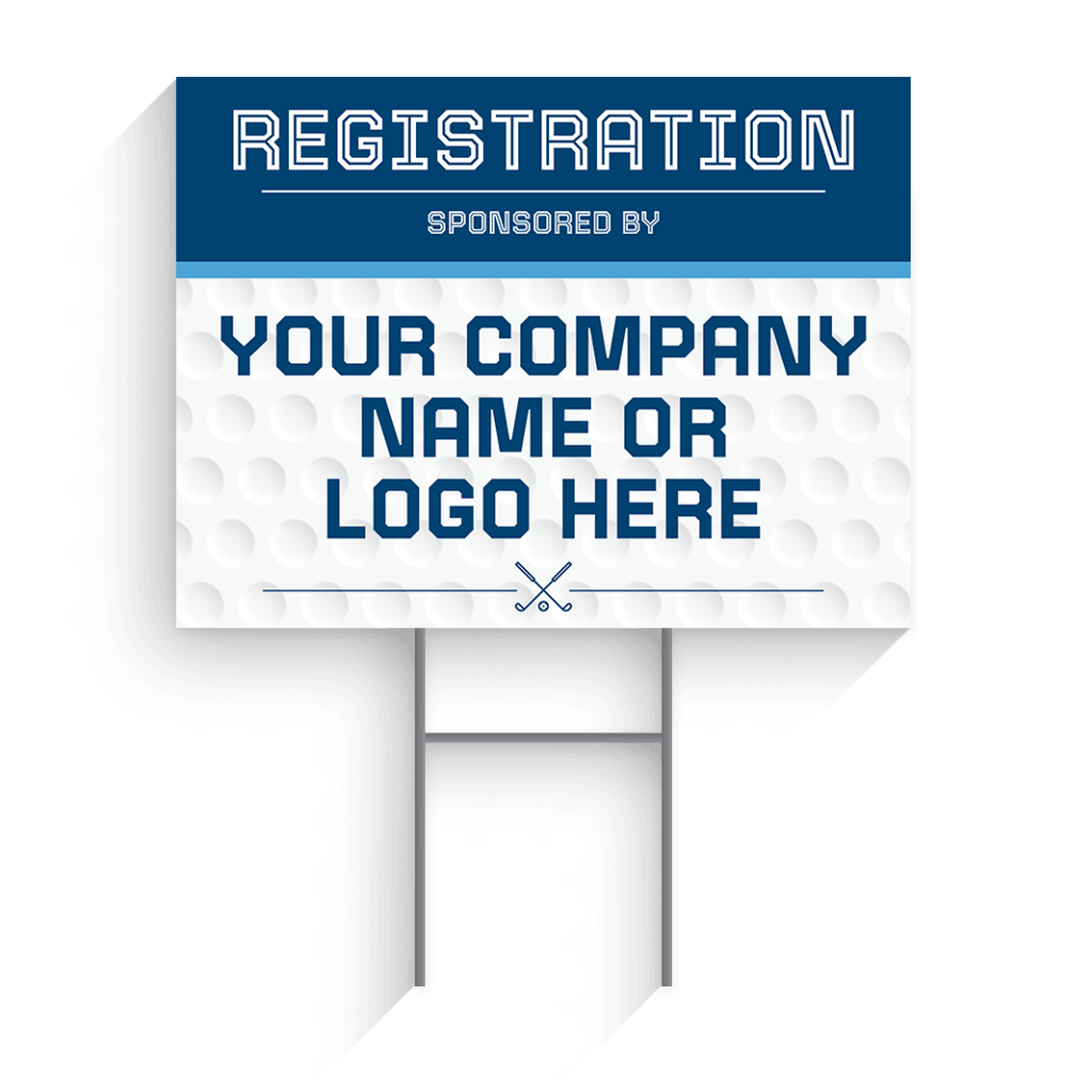 Registration Sponsor Golf Tournament Signs Design #3 - Winmark Stamp ...